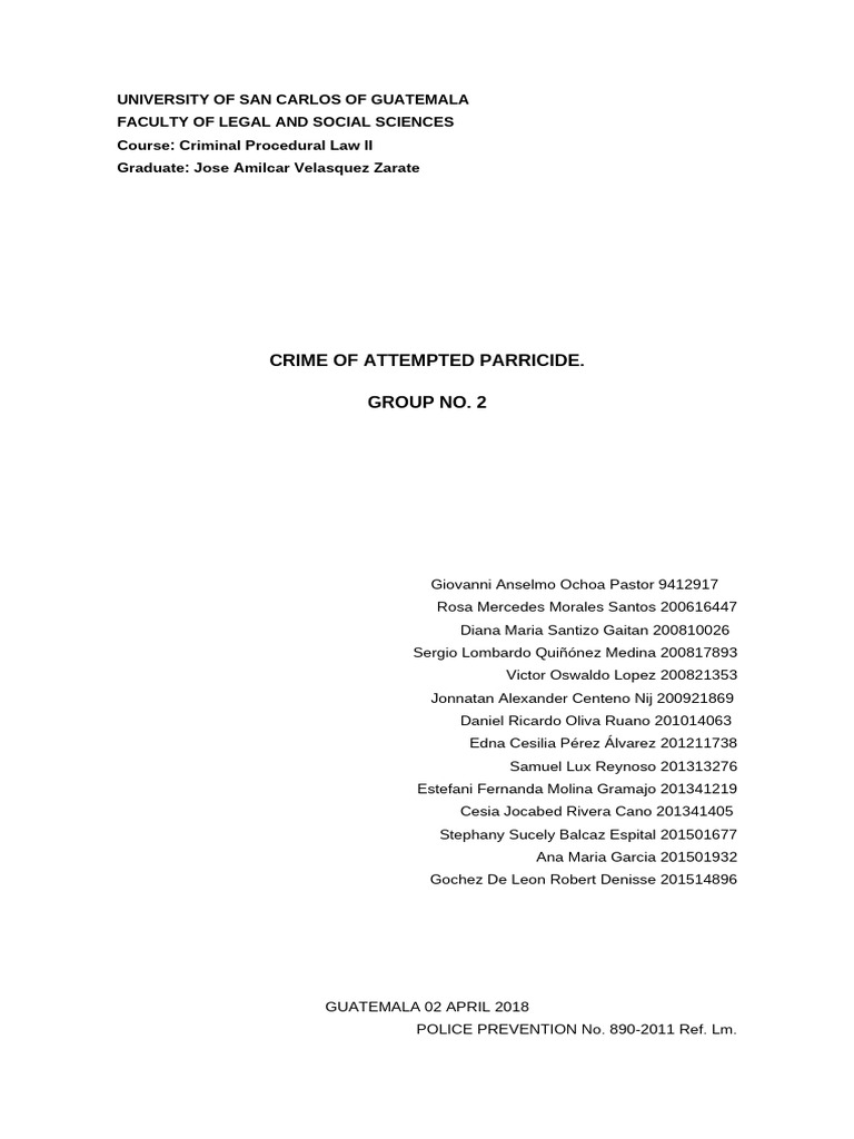 Case File Parricide 31032018 | PDF | Prosecutor | Crime Scene