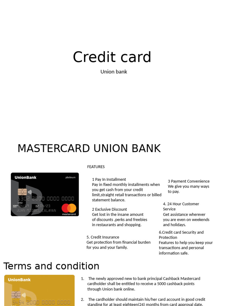 UnionBank Mastercard Benefits | PDF | Credit Card | Master Card