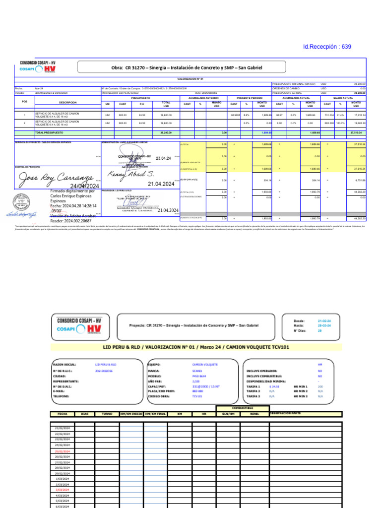Consorcio LID PERU RLD - Val01 - Mar24 Signed | PDF | Mala conducta | Actividad de crimen organizado