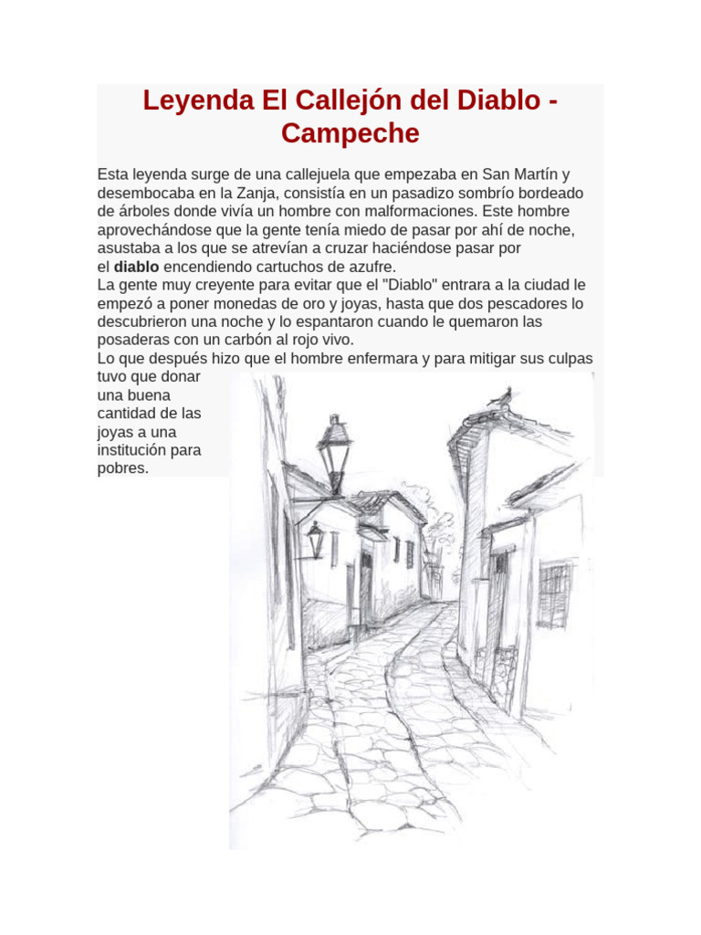 Leyenda El Callejón Del Diablo | PDF