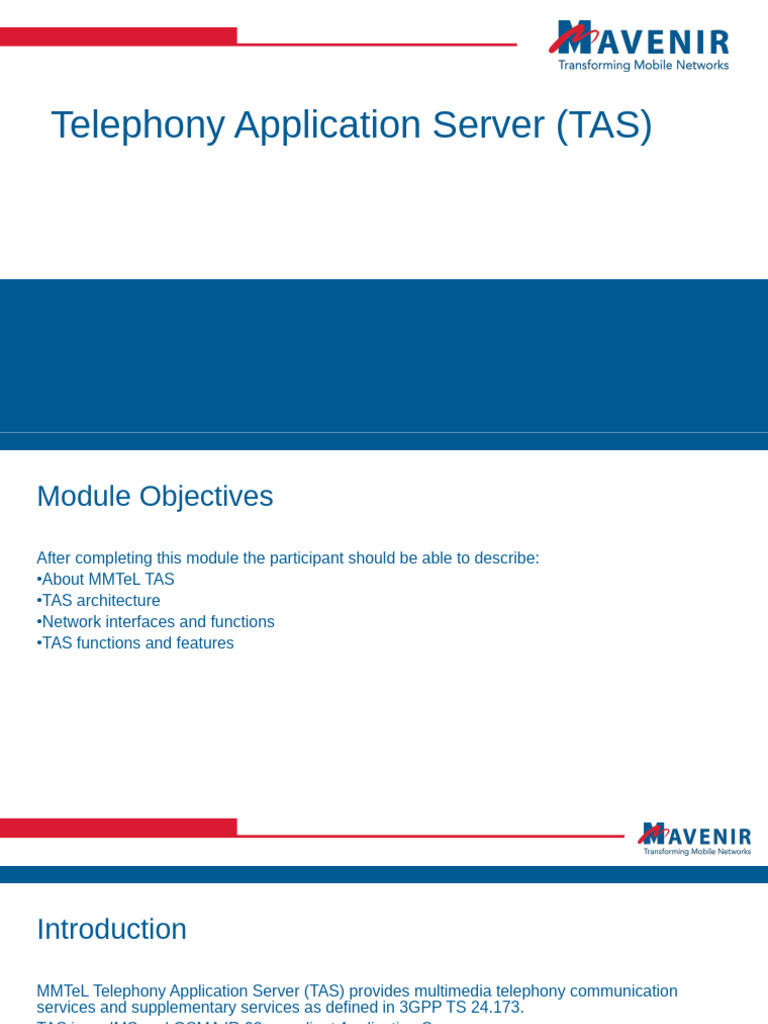 1_Introduction to TAS | PDF | Ip Multimedia Subsystem | Session ...