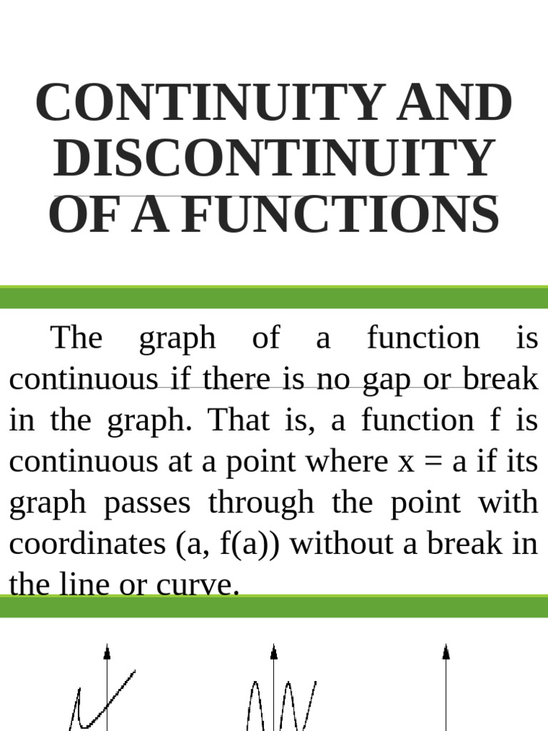 Continuity and Discontinuity of A Functions | PDF | Continuous Function | Function (Mathematics)