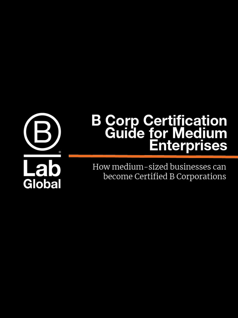 B Corp Certification Guide For Medium Enterprises | PDF | Employment ...