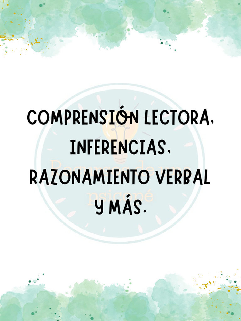 Comprensión - Inferencias | PDF