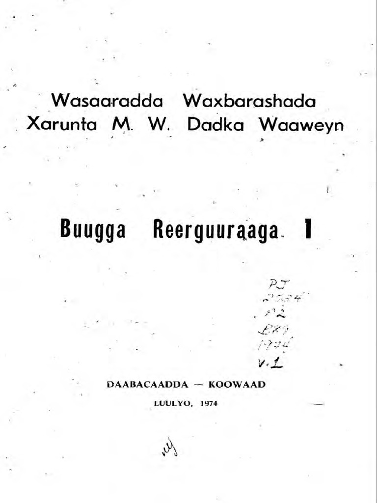 Buugga reerguuraaga. | PDF