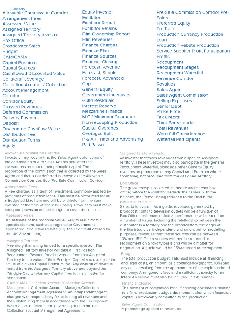 Glossary | PDF | Interest | Loans