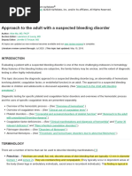 ISTH Bleeding Assessment Tool | PDF | Bleeding | Hemostasis