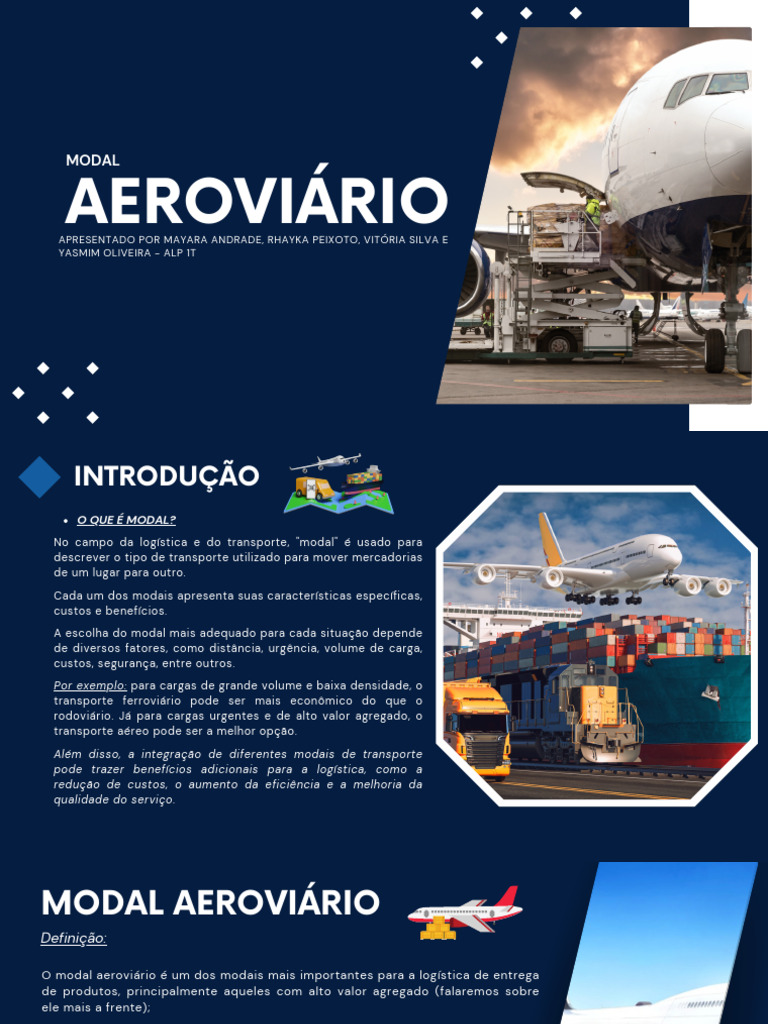 Modal Aeroviário na Logística Moderna | PDF | Transporte | Custo