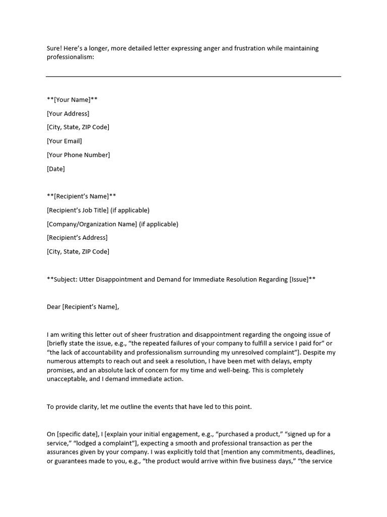 letter of anger | PDF