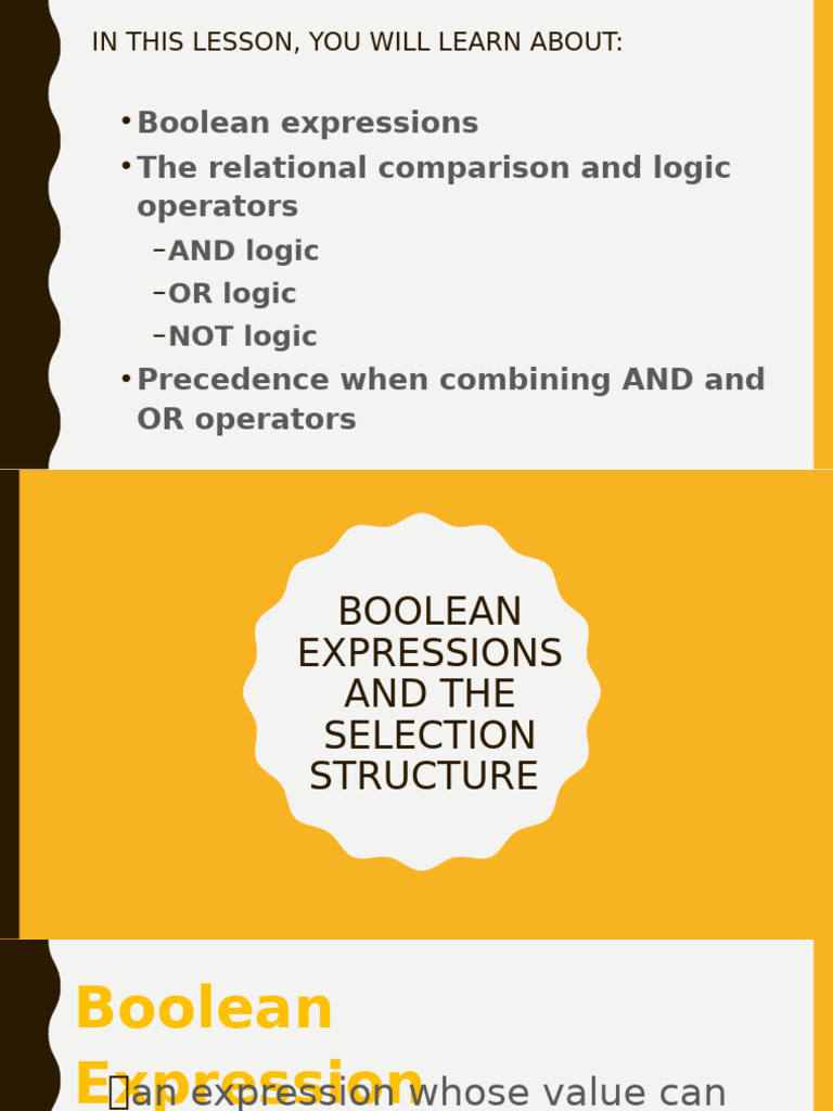 Quarter 3 Week 1 Boolean Values and Expressions | PDF | Boolean Algebra | Teaching Mathematics