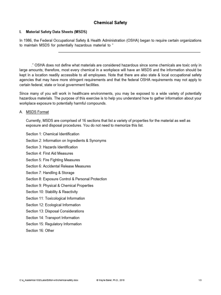 Chemical Material Safety | PDF | Toxicity | Toxicology