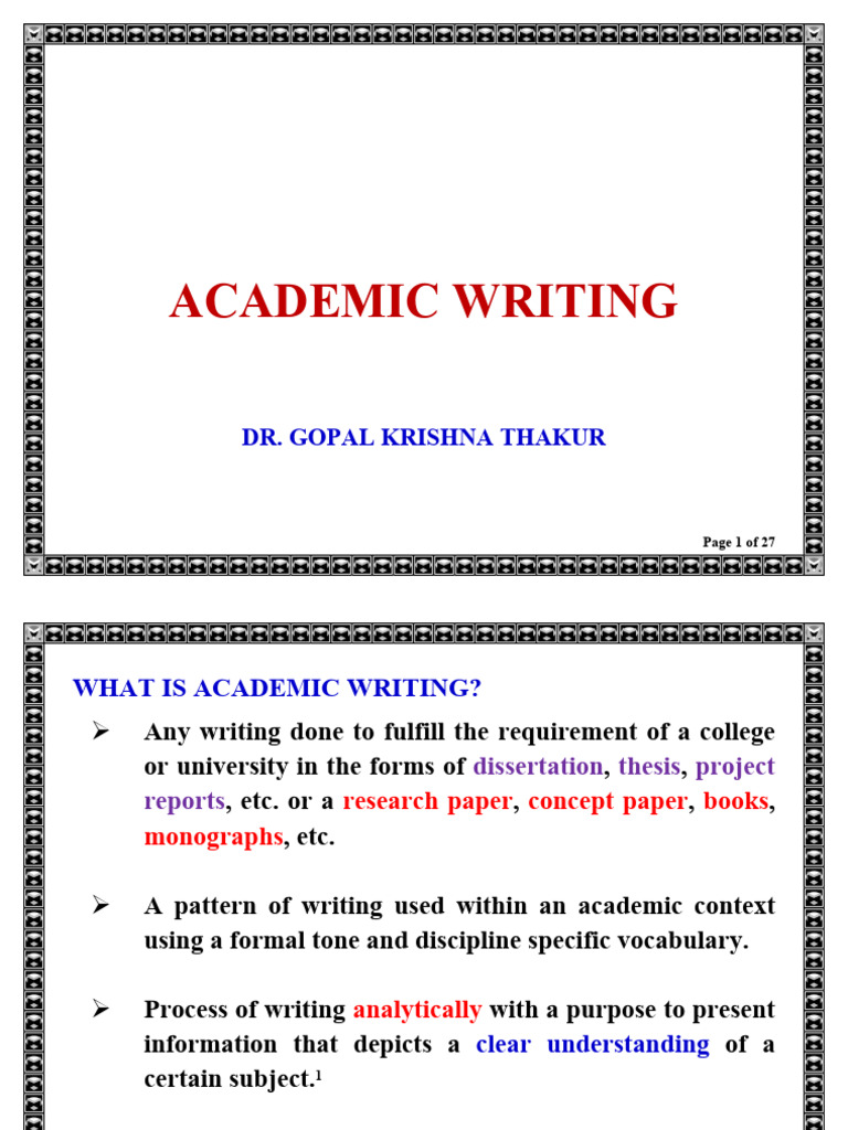 PPT GKT - Academic Writing | PDF | Thesis | Argument