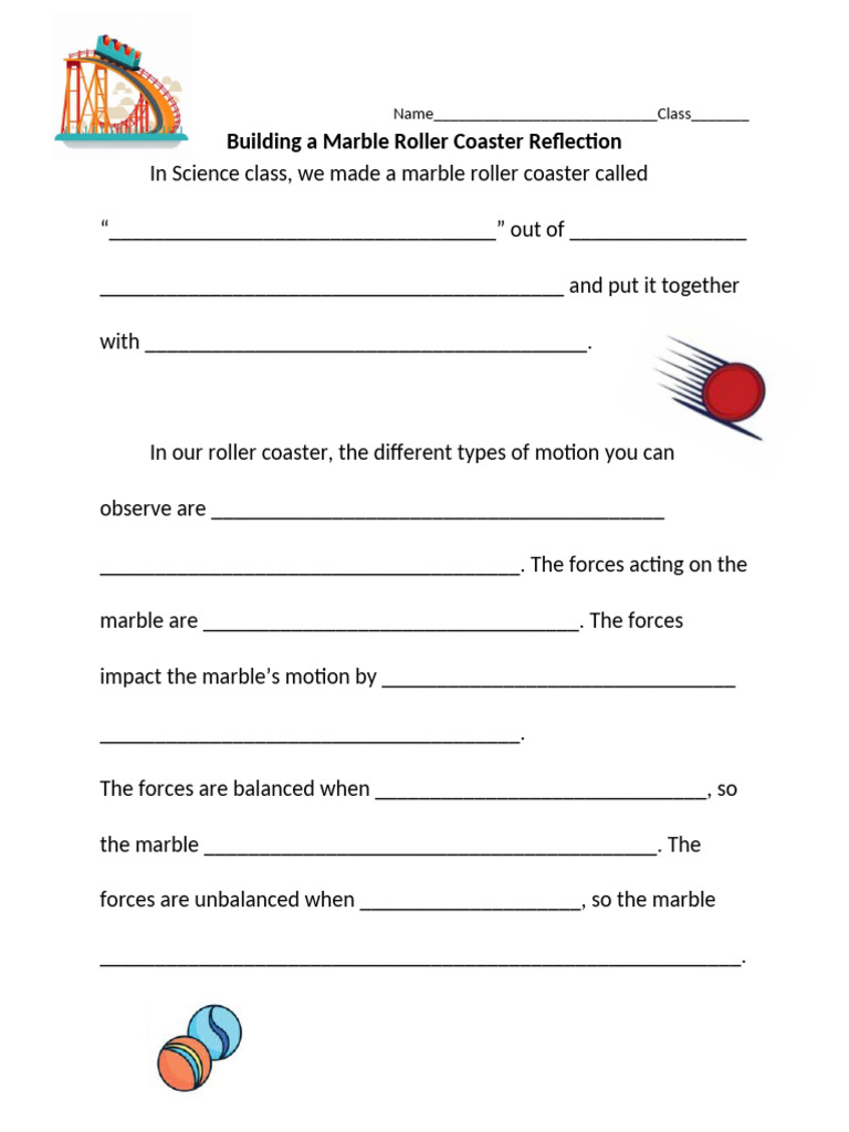Marble Roller Coaster Project Reflection | PDF