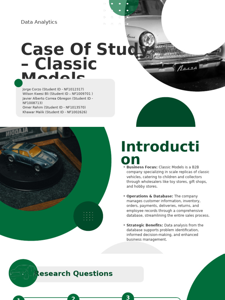 Case Study - Classic Car Model Presentation | PDF | Analysis Of ...