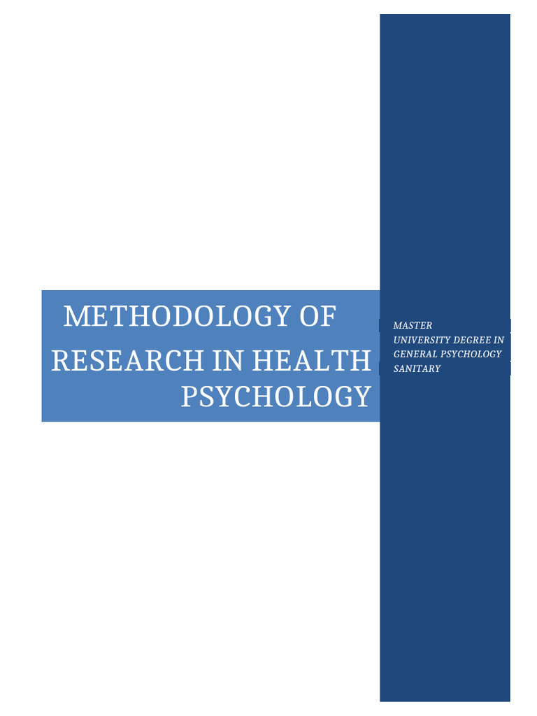 Methodology of Research in Health Psychology | PDF | Methodology ...