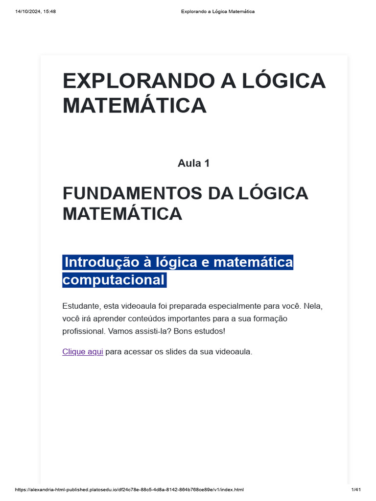 Fundamentos da Lógica Matemática | PDF | Argumento | Raciocínio dedutivo