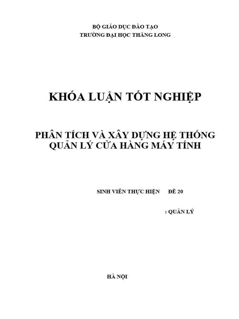 De20 BanPC Tkhao | PDF