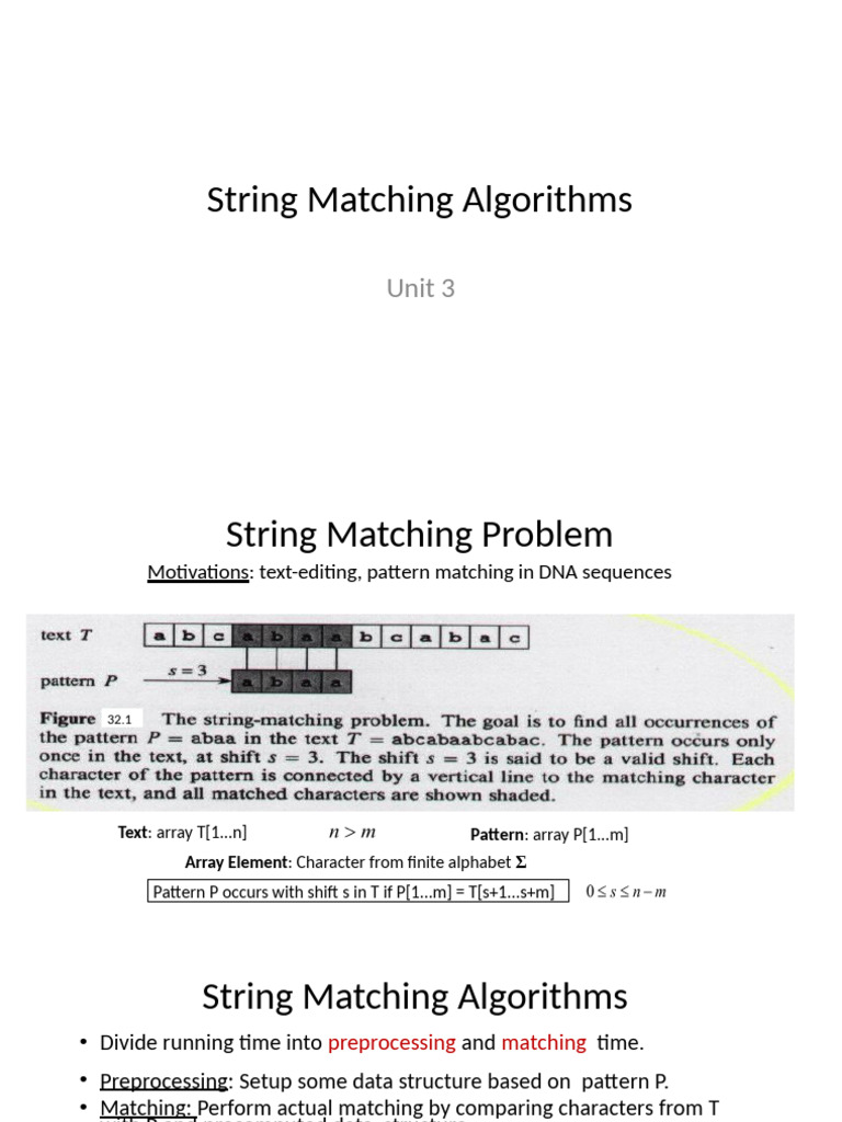 Unit 3-Pattern Matching | PDF | Automata Theory | Theoretical Computer Science