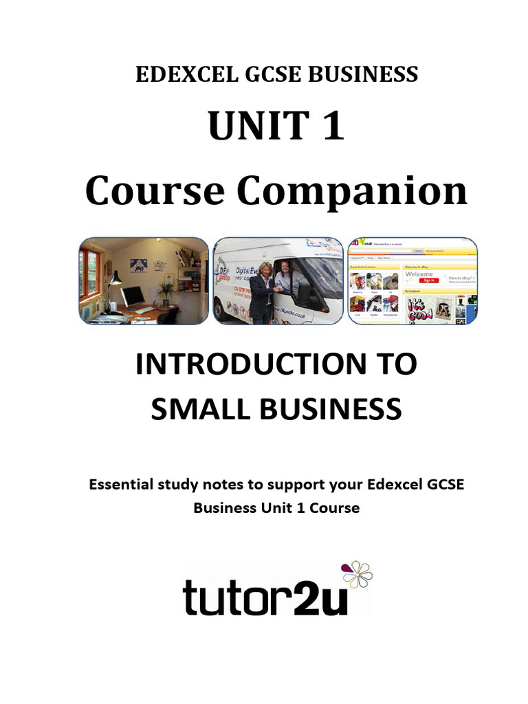 Edexcel Gcse Business Unit 1 Course Companion (Pdfdrive) | PDF ...
