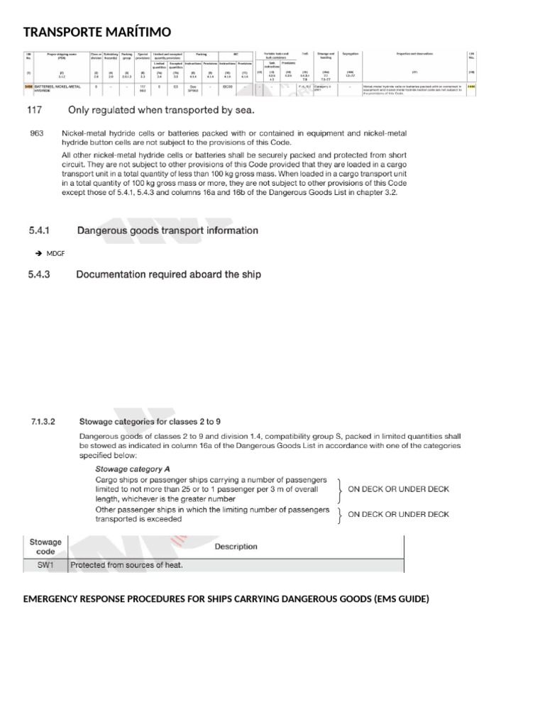 UN 3496 - REGULATION | PDF