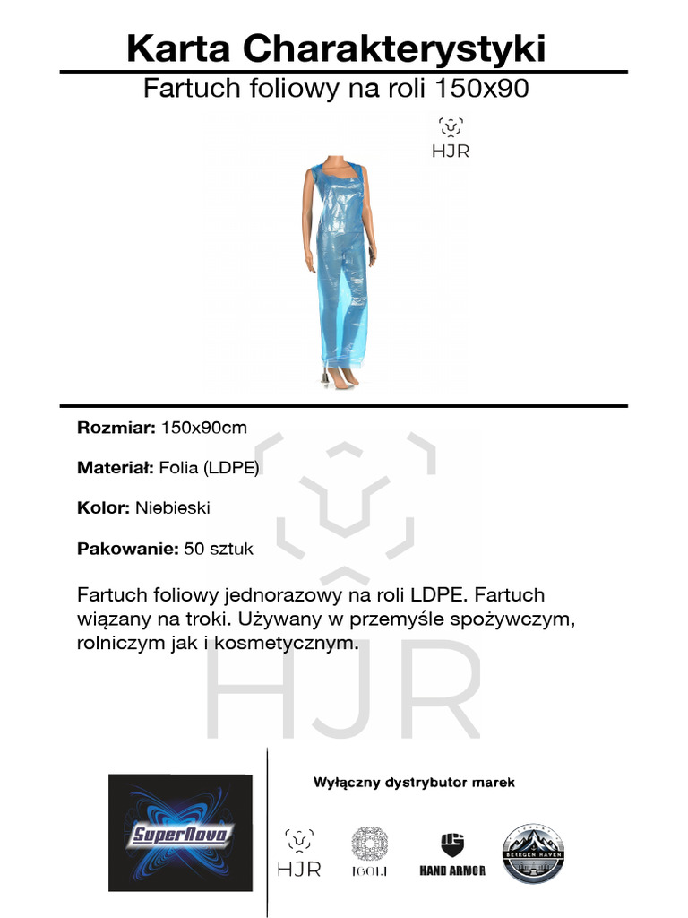 Karta Charakterystyki Fartuch Na Roli 150x90 1 | PDF