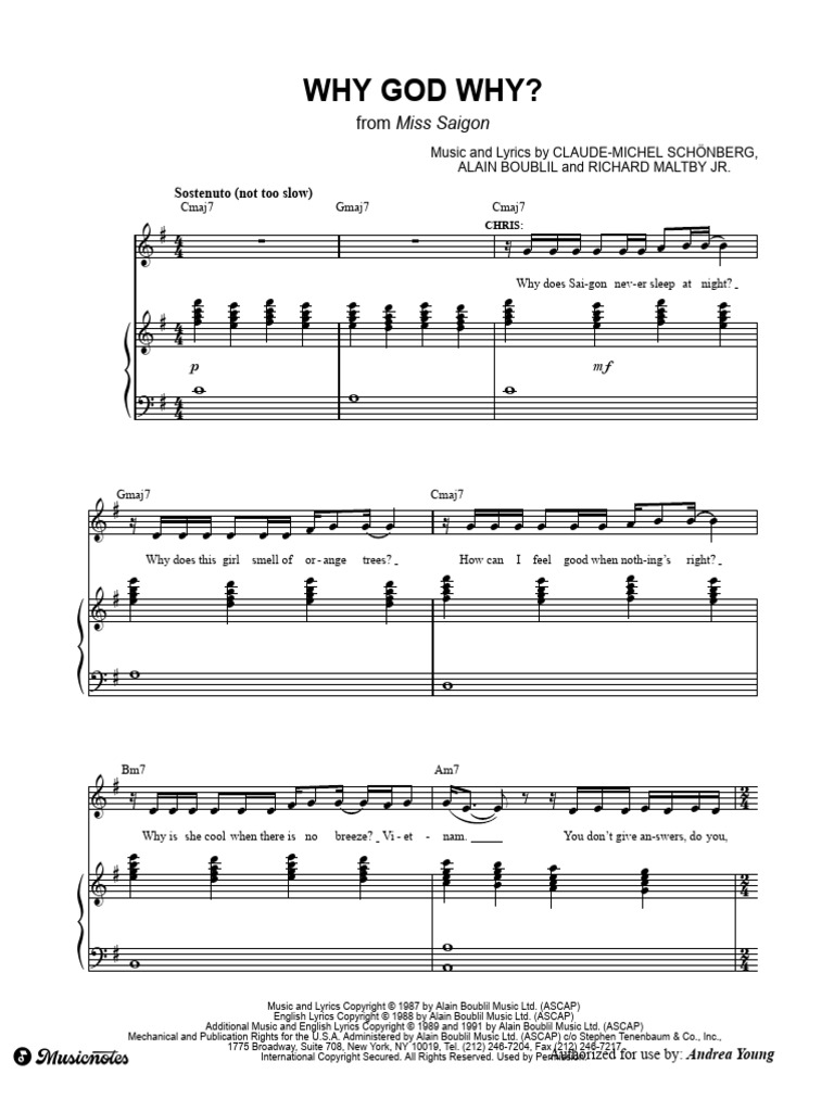 Why God Why G MAJOR | PDF