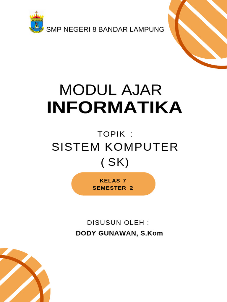 Modul Ajar Informatika - SISTEM KOMPUTER (SK) - Fase D | PDF