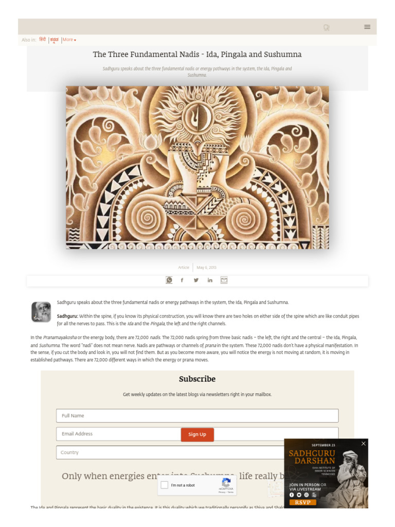 Understanding Ida, Pingala, and Sushumna | PDF | Spirituality | Āstika
