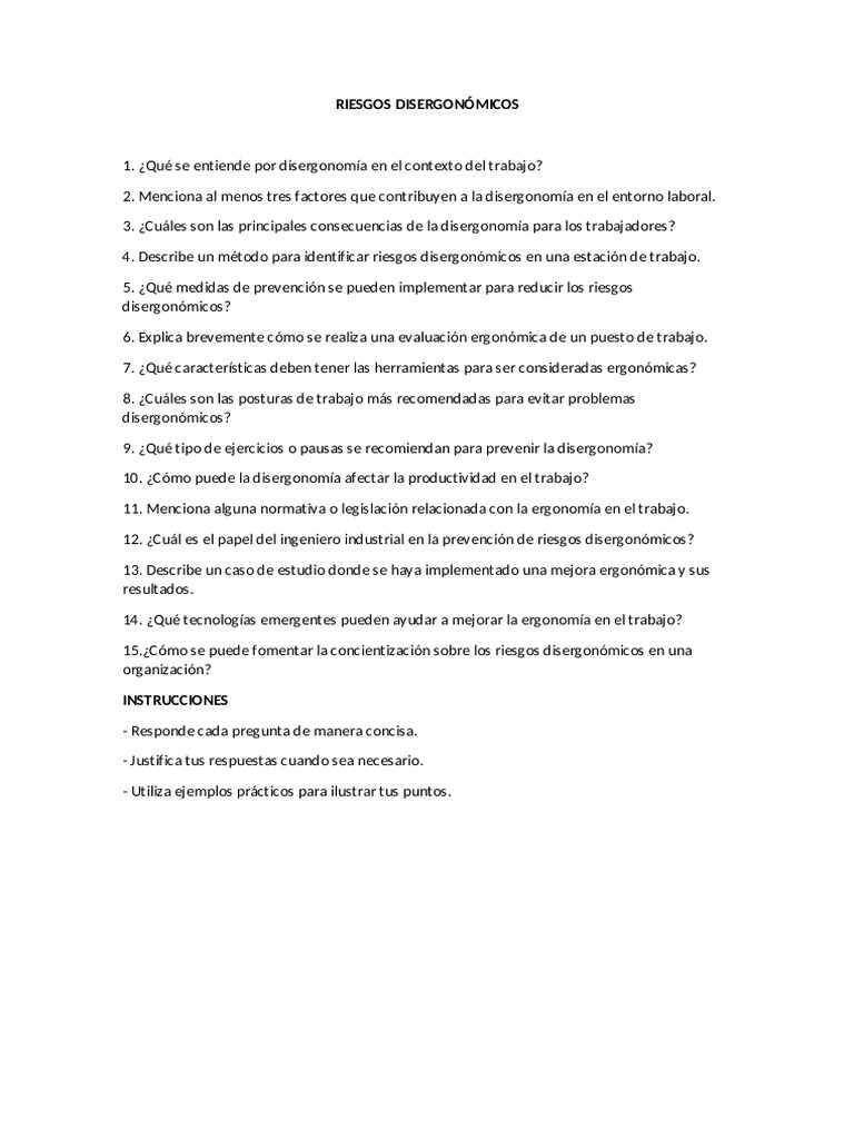 Cuest ERGONOMIA | PDF