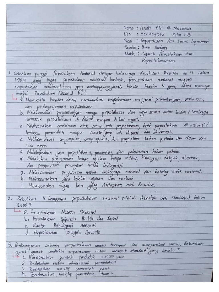 Tugas Sejarah - 220709062 - Izzah Fitri Al-Musawwir - B | PDF