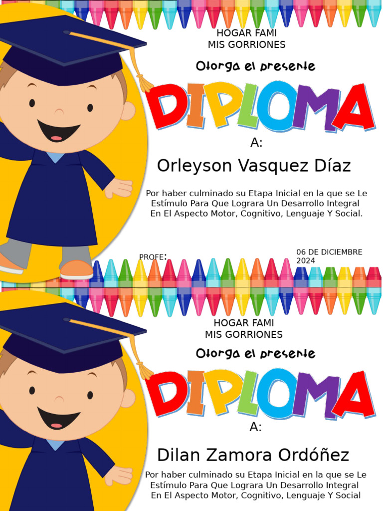 DIPLOMAS GRADOS FAMI 2024 | PDF