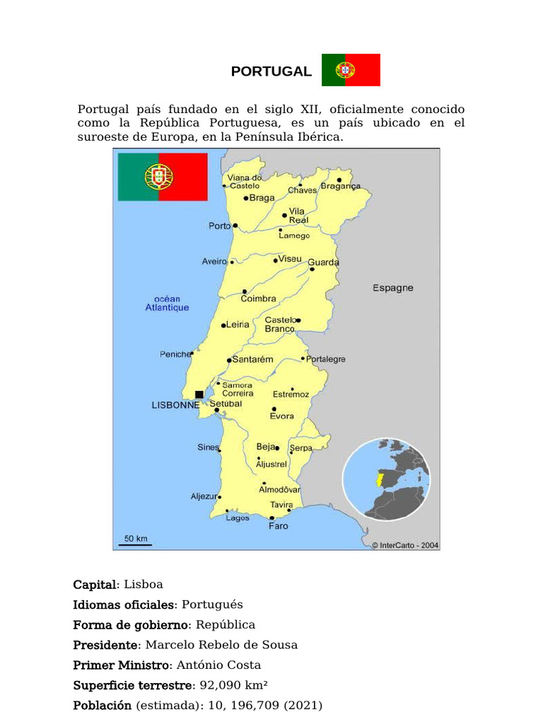 Datos Clave sobre Portugal: Historia y Economía | PDF