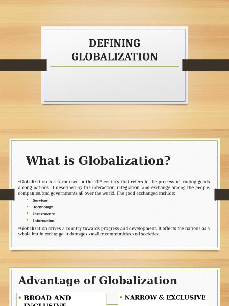 DEFINING-GLOBALIZATION | PDF | Globalization | Homogeneity And Heterogeneity