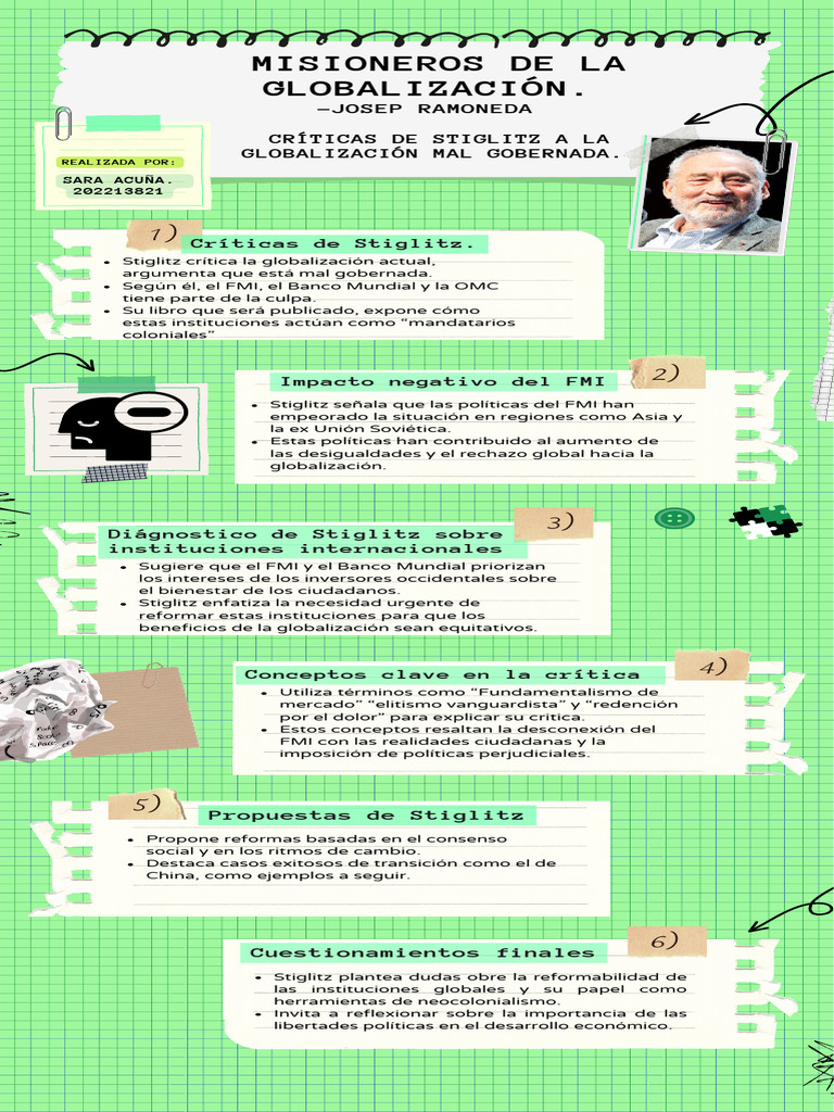 Críticas de Stiglitz a la Globalización | PDF | Globalización | Joseph ...