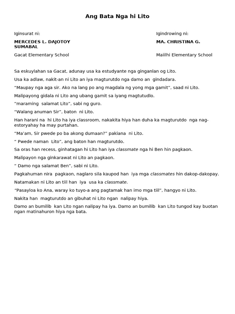 SB-Ang-Bata-Nga-Si-Lito-Bisay-Edited | PDF