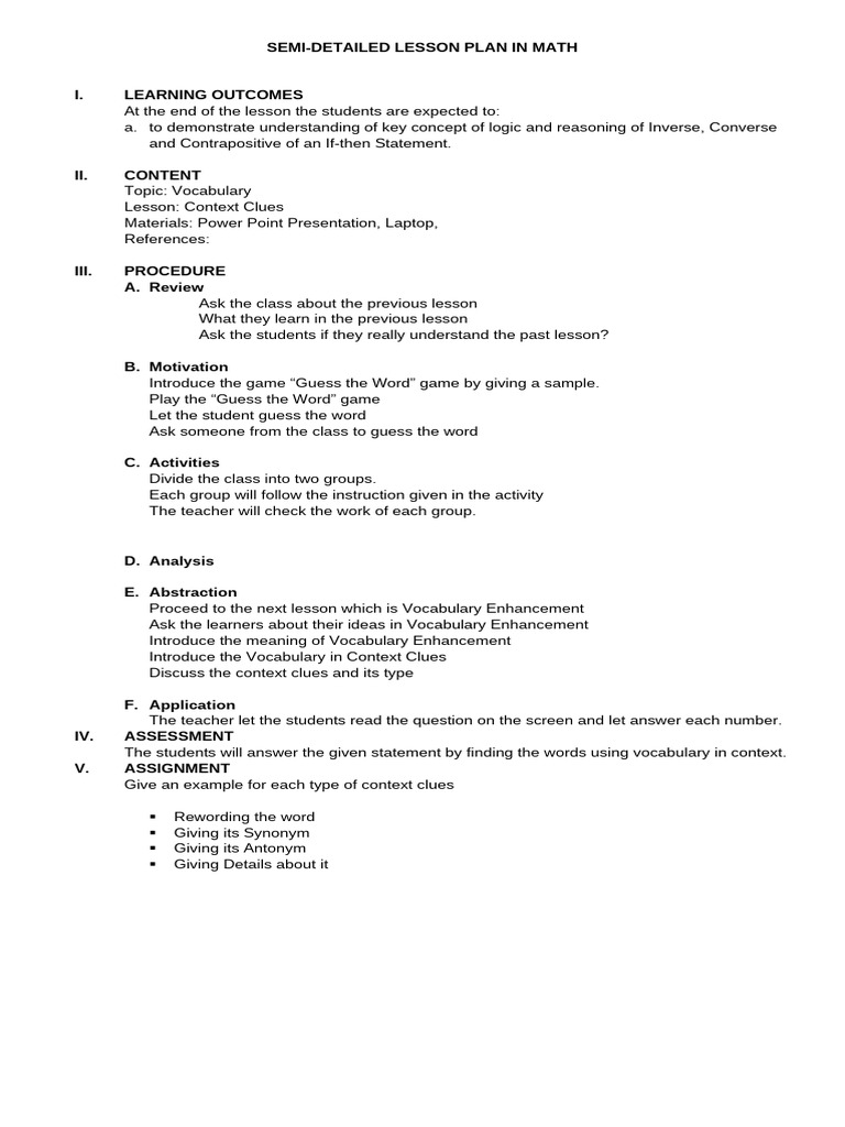 Math Logic & Vocabulary Skills | PDF