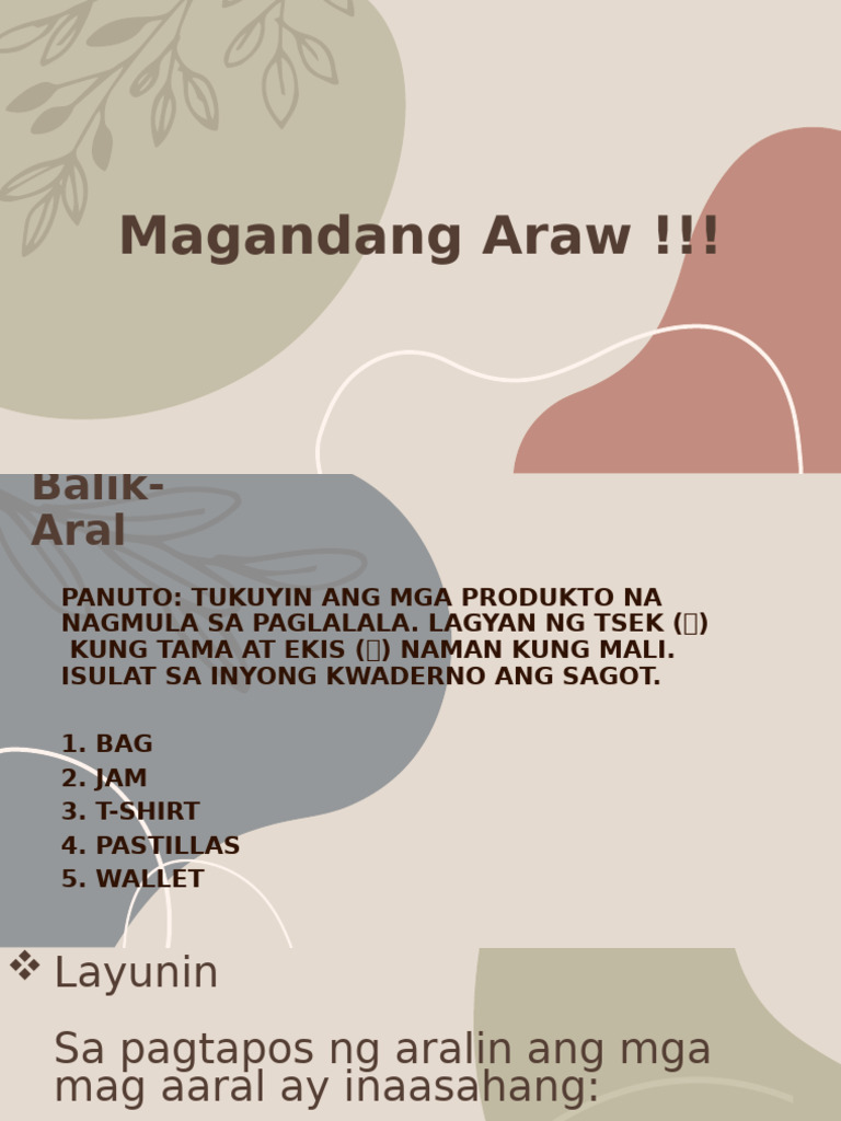 Araling Panlipuan PPT 1. | PDF