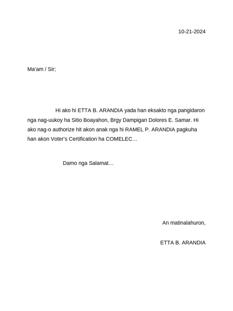 Authorization Etta | PDF