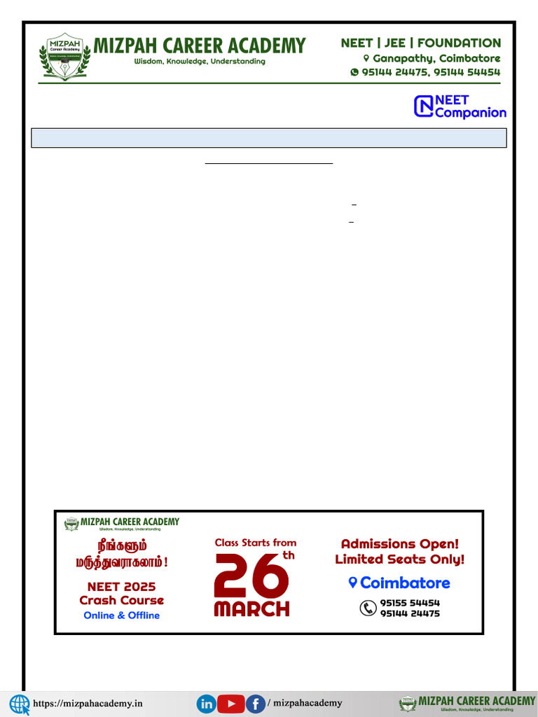 100_Days_Challenge_Day-2_QP_Some_Basic_Concepts_of_Chemistry | PDF