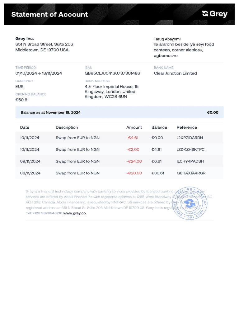 Account Statement | PDF