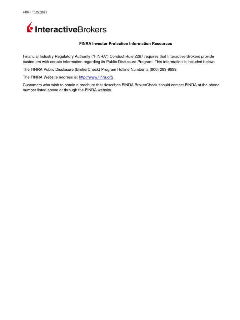 FINRA Investor Protection Information Resources | PDF