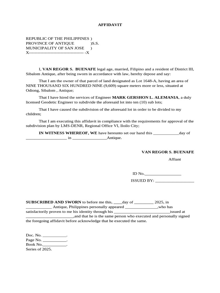 AFFIDAVIT | PDF