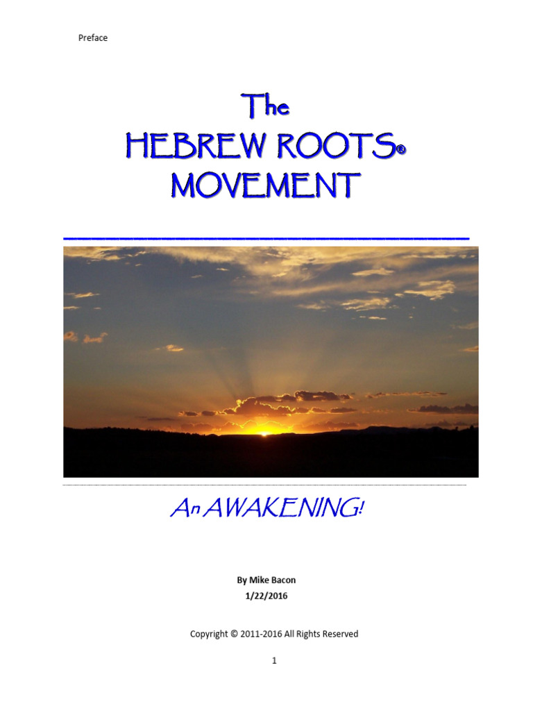 The Hebrew Roots Movement Paper 1 22 16.21205516 | PDF | Hebrew Roots ...
