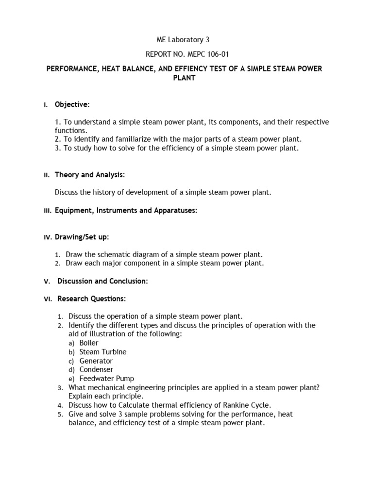Simple Steam Power Plant Overview | PDF