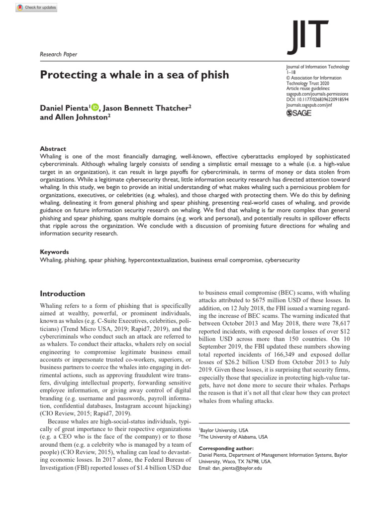 Understanding Whaling Attacks | PDF | Phishing | Computer Security
