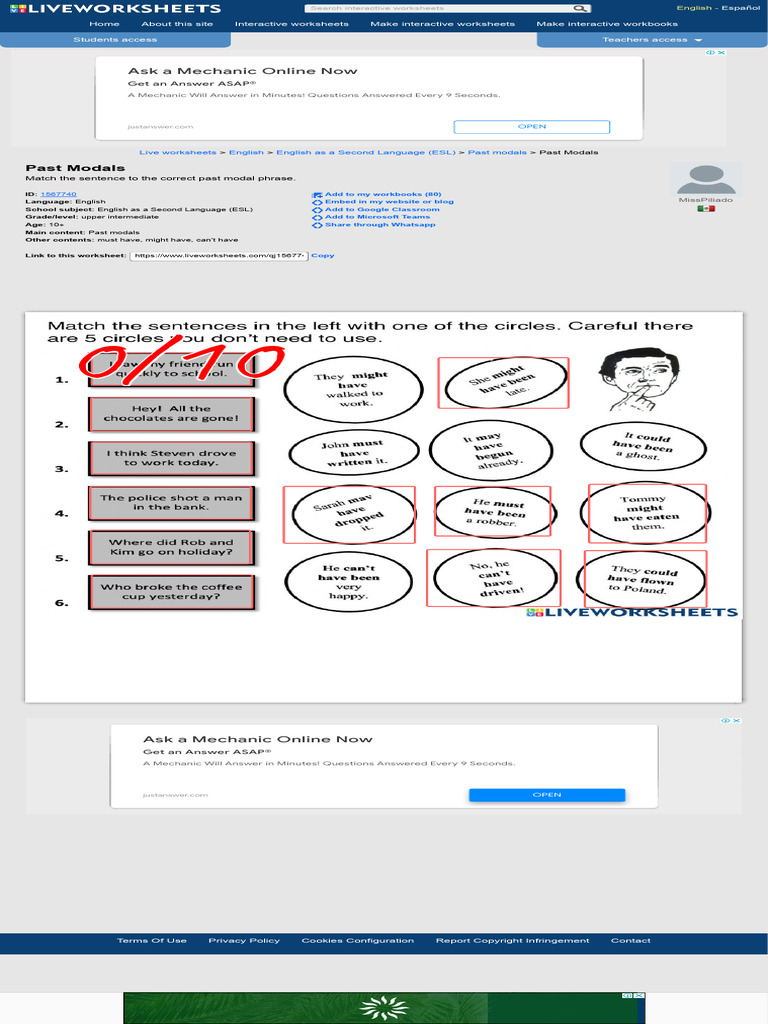 Past Modals Activity For Upper Intermediate | PDF