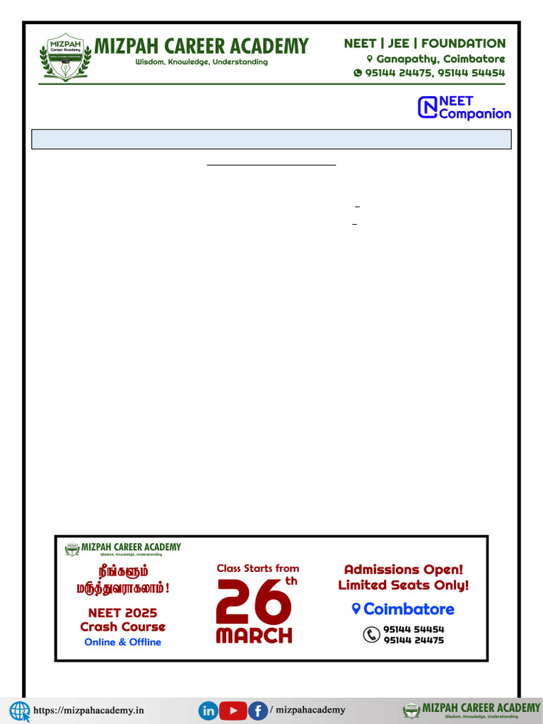 100 Days Challenge Day-6 QP Biological Classification | PDF ...