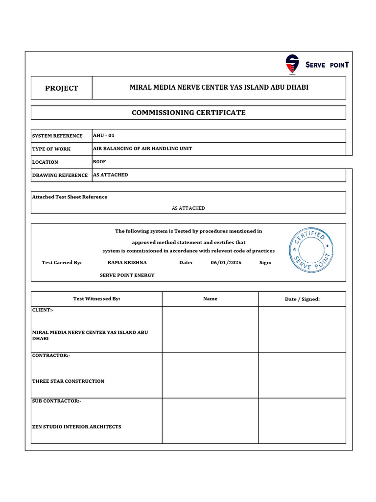 AHU -01 (1) (1) | PDF | Duct (Flow) | Mechanical Engineering