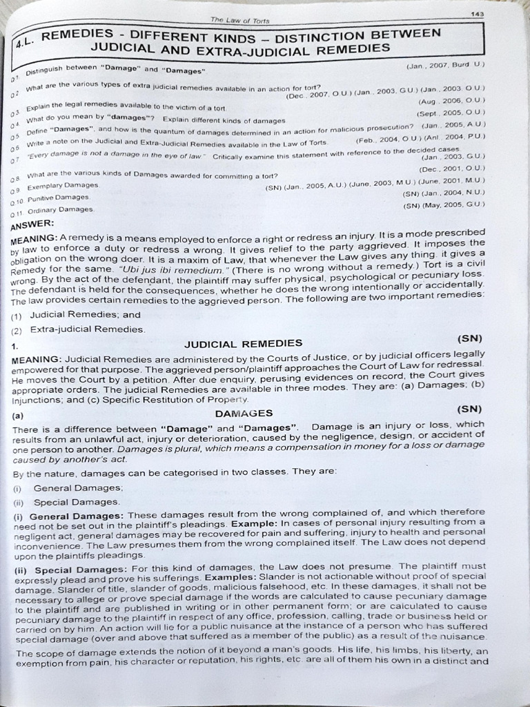 Judicial and extra judicial remedies (1) | PDF