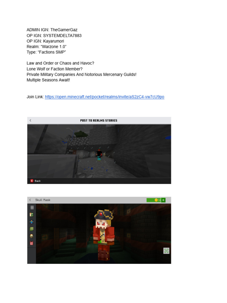 Minecraft Realm SMP | PDF